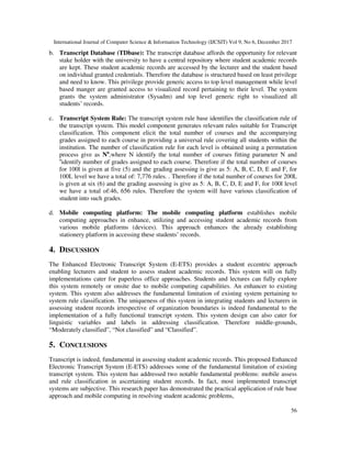 AN ENHANCED ELECTRONIC TRANSCRIPT SYSTEM (E-ETS) | PDF