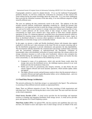 DISTRIBUTED SCHEME TO AUTHENTICATE DATA STORAGE SECURITY IN CLOUD ...