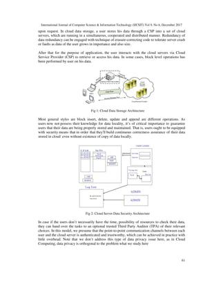 DISTRIBUTED SCHEME TO AUTHENTICATE DATA STORAGE SECURITY IN CLOUD COMPUTING | PDF