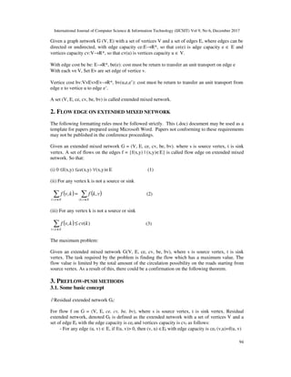 ON THE IMPLEMENTATION OF GOLDBERG'S MAXIMUM FLOW ALGORITHM IN EXTENDED MIXED NETWORK | PDF
