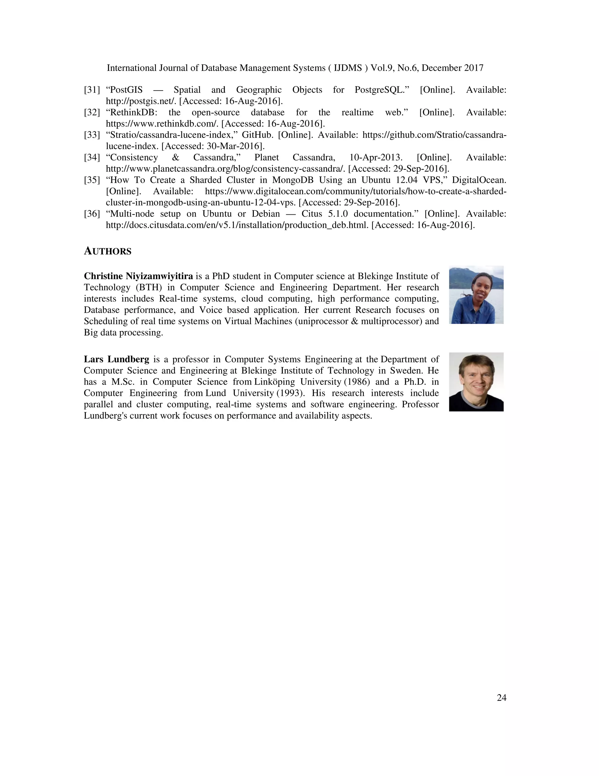 Performance Evaluation Of Sql And Nosql Database Management Systems In A Cluster Pdf