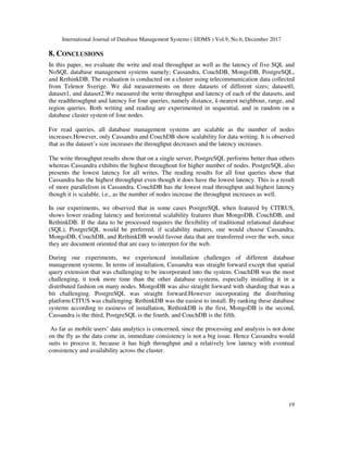 PERFORMANCE EVALUATION OF SQL AND NOSQL DATABASE MANAGEMENT SYSTEMS IN ...