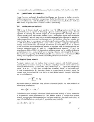 NETWORK LEARNING AND TRAINING OF A CASCADED LINK-BASED FEED FORWARD NEURAL NETWORK (CLBFFNN) IN ...