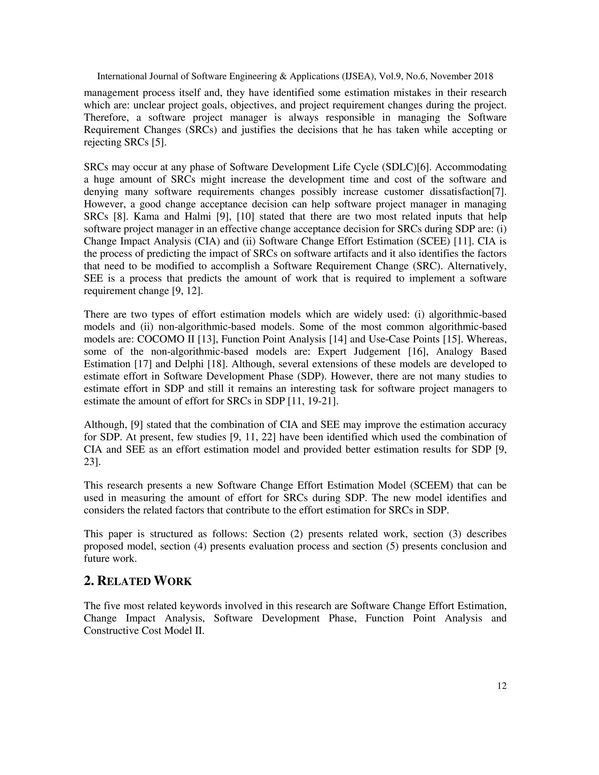 A Novel Effort Estimation Model for Software Requirement Changes During ...