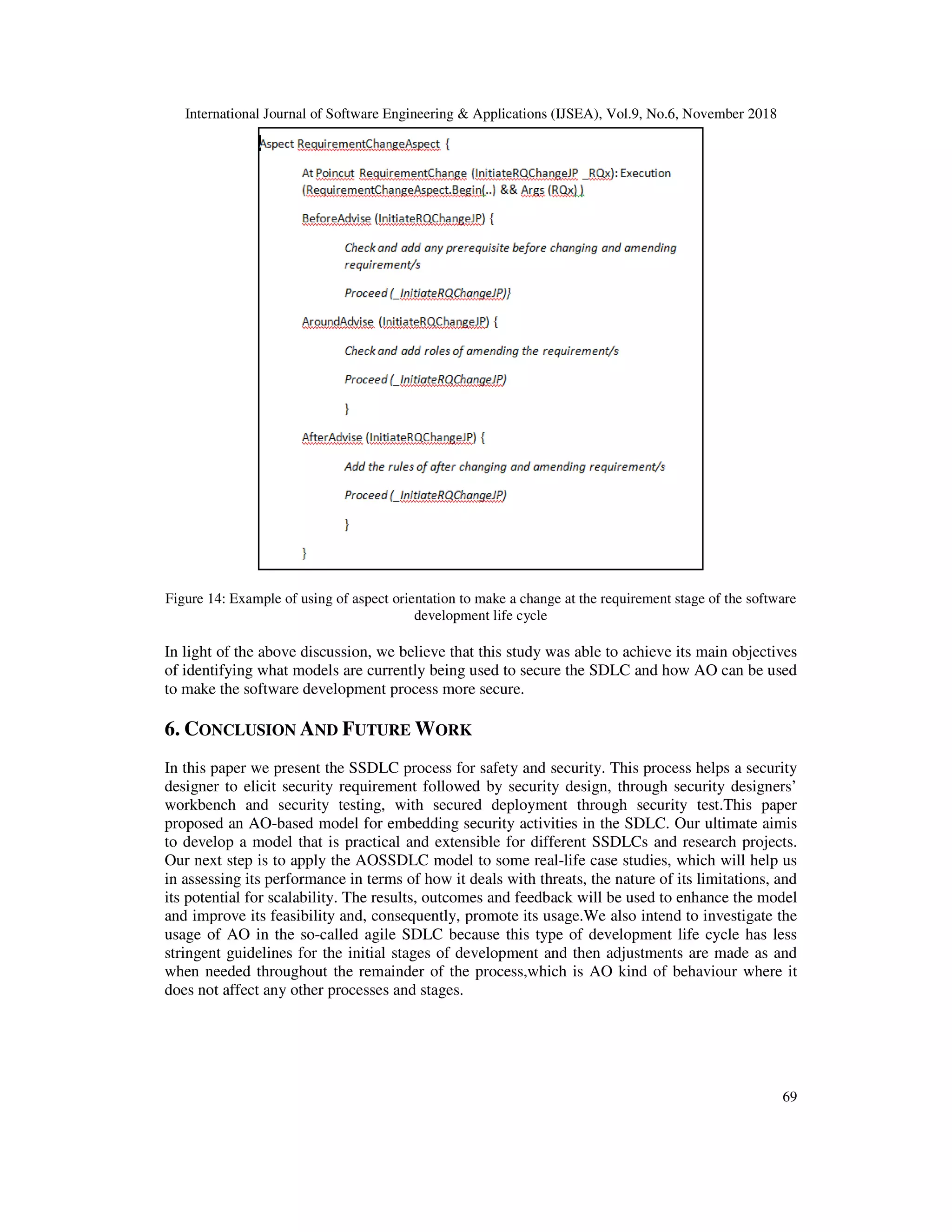 SECURING SOFTWARE DEVELOPMENT STAGES USING ASPECT-ORIENTATION CONCEPTS | PDF