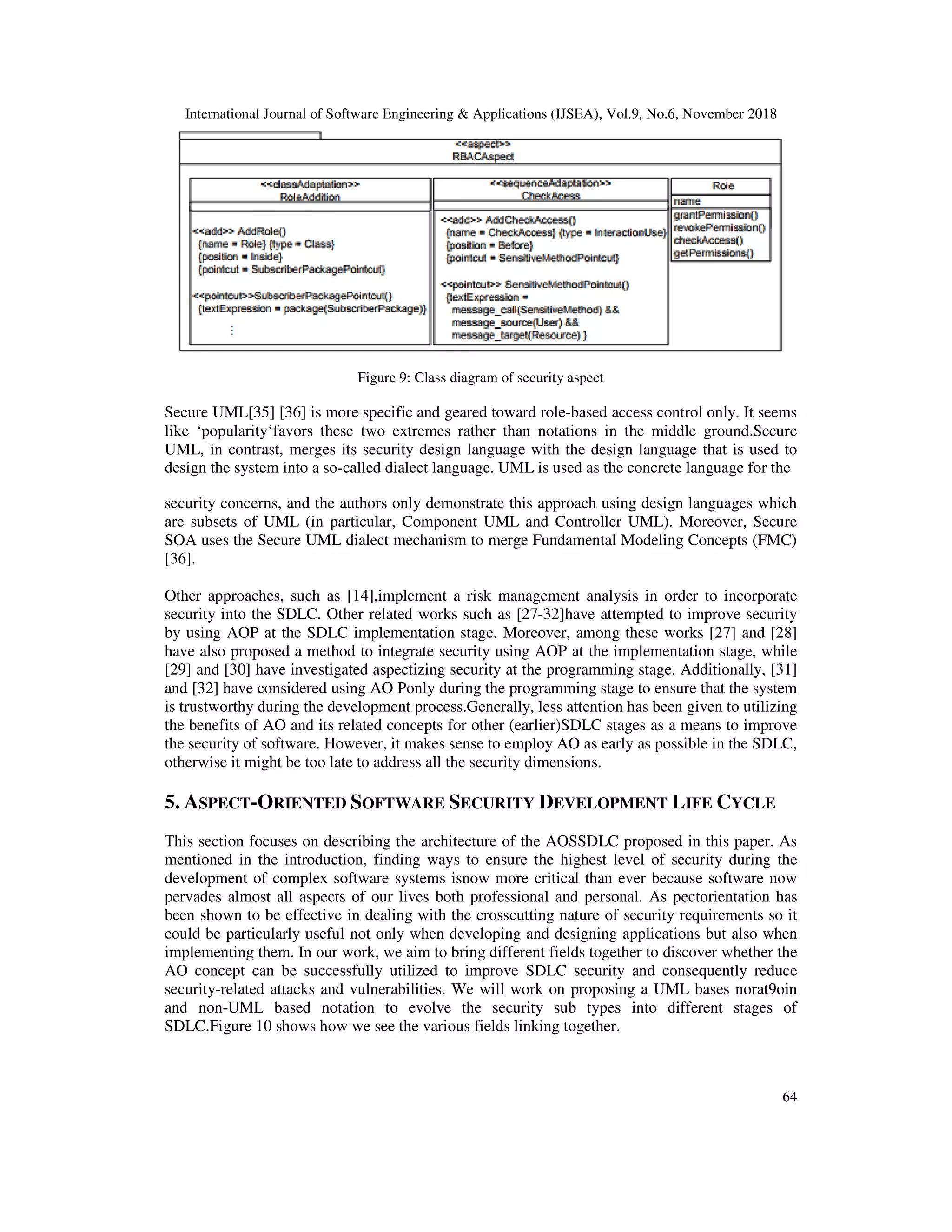 SECURING SOFTWARE DEVELOPMENT STAGES USING ASPECT-ORIENTATION CONCEPTS | PDF