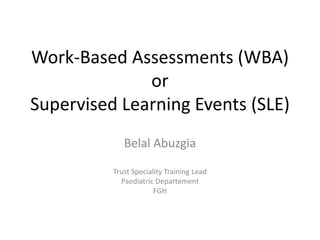 Appraisal and WBAs | PPTX