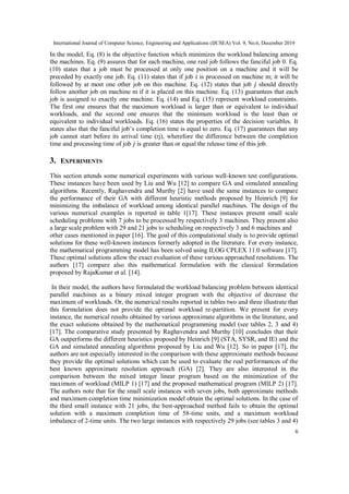 IMPROVED WORKLOAD BALANCING OF THE SCHEDULING JOBS WITH THE RELEASE ...