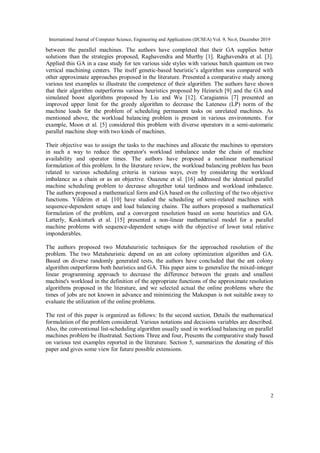 IMPROVED WORKLOAD BALANCING OF THE SCHEDULING JOBS WITH THE RELEASE ...