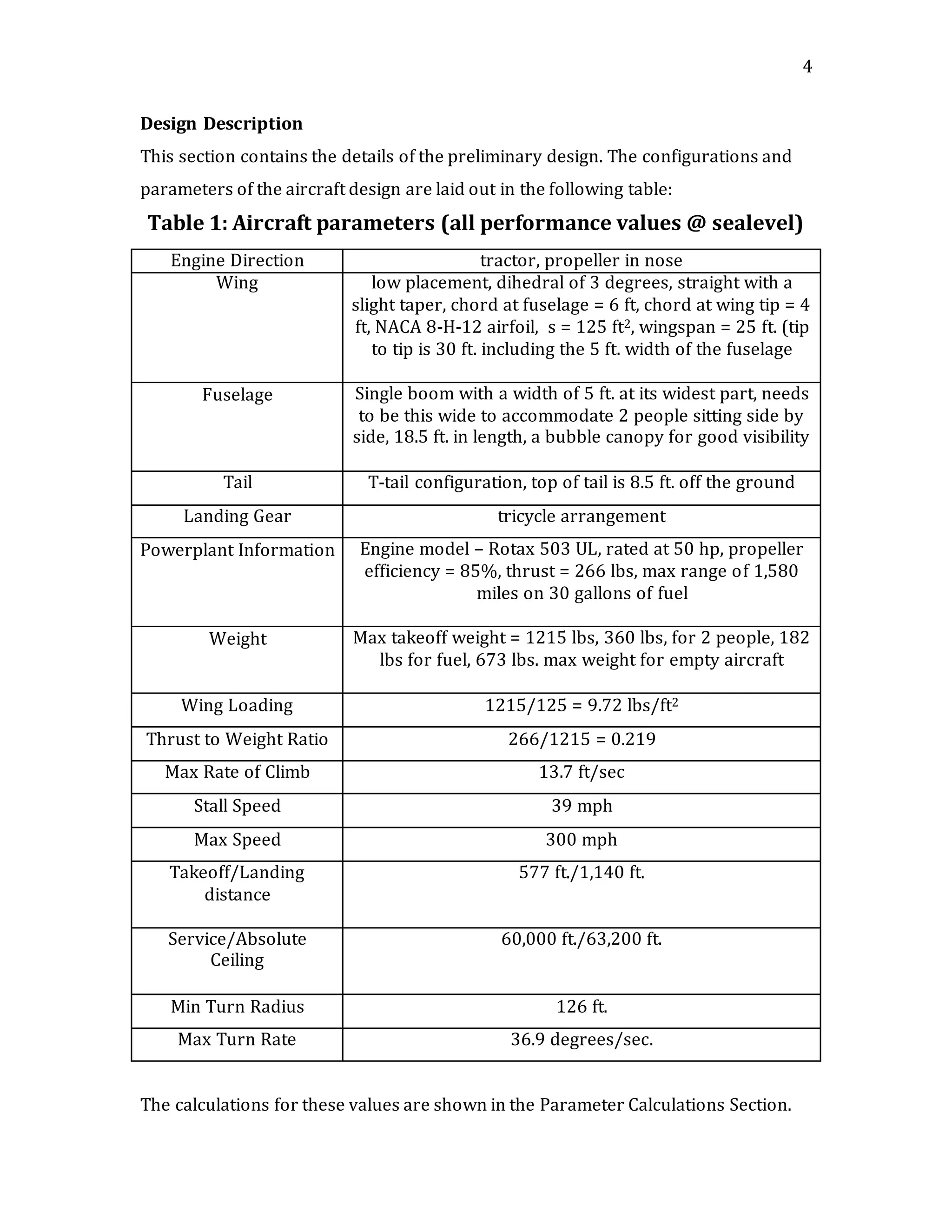 Design of a Light Sport Aircraft | DOCX