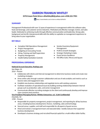 Resume - Darron Franklin Whitely | PDF