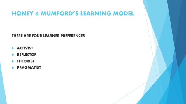 The Honey & Mumford Learning Model | PPTX