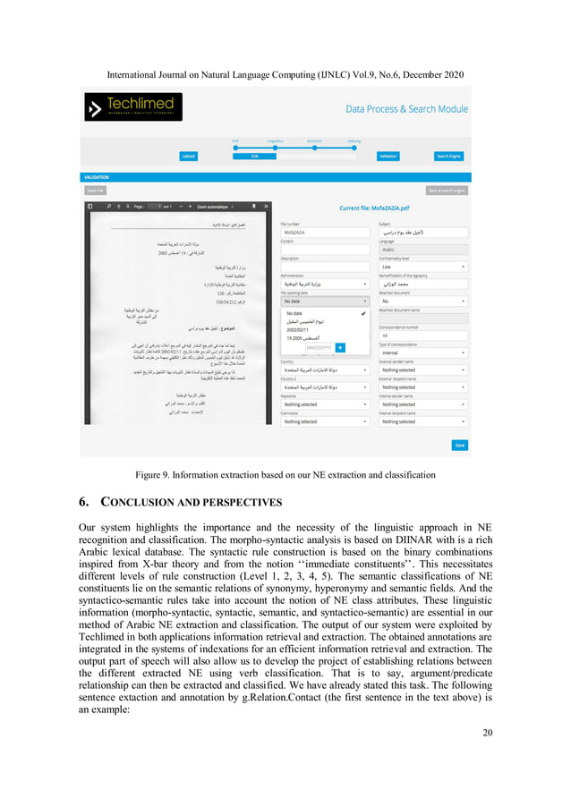 AUTOMATIC ARABIC NAMED ENTITY EXTRACTION AND CLASSIFICATION FOR INFORMATION RETRIEVAL | PDF