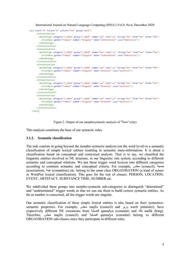 AUTOMATIC ARABIC NAMED ENTITY EXTRACTION AND CLASSIFICATION FOR INFORMATION RETRIEVAL | PDF