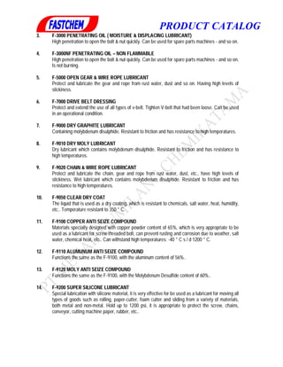 INDUSTRIAL PRODUCT FASTCHEM (ENGLISH VERSION) | PDF
