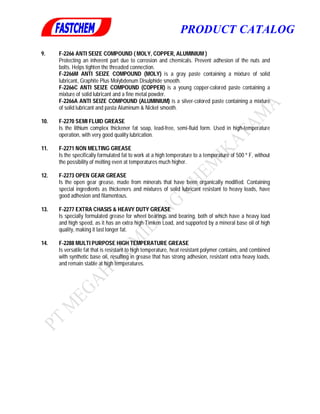 INDUSTRIAL PRODUCT FASTCHEM (ENGLISH VERSION) | PDF