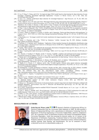 Enhanced you only look once approach for automatic phytoplankton ...