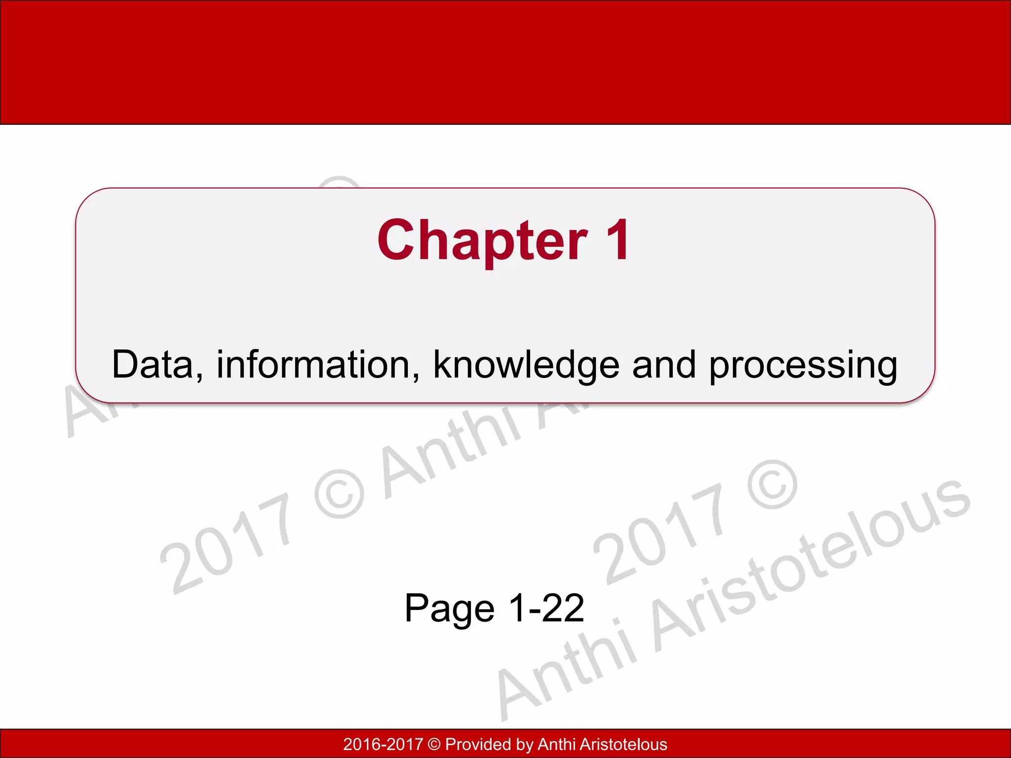 9626 GCE AS Information Technology Chapter 1 | PDF