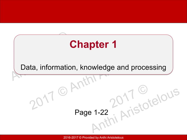 9626 GCE AS Information Technology Chapter 1 | PDF