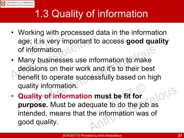 9626 GCE AS Information Technology Chapter 1 | PDF