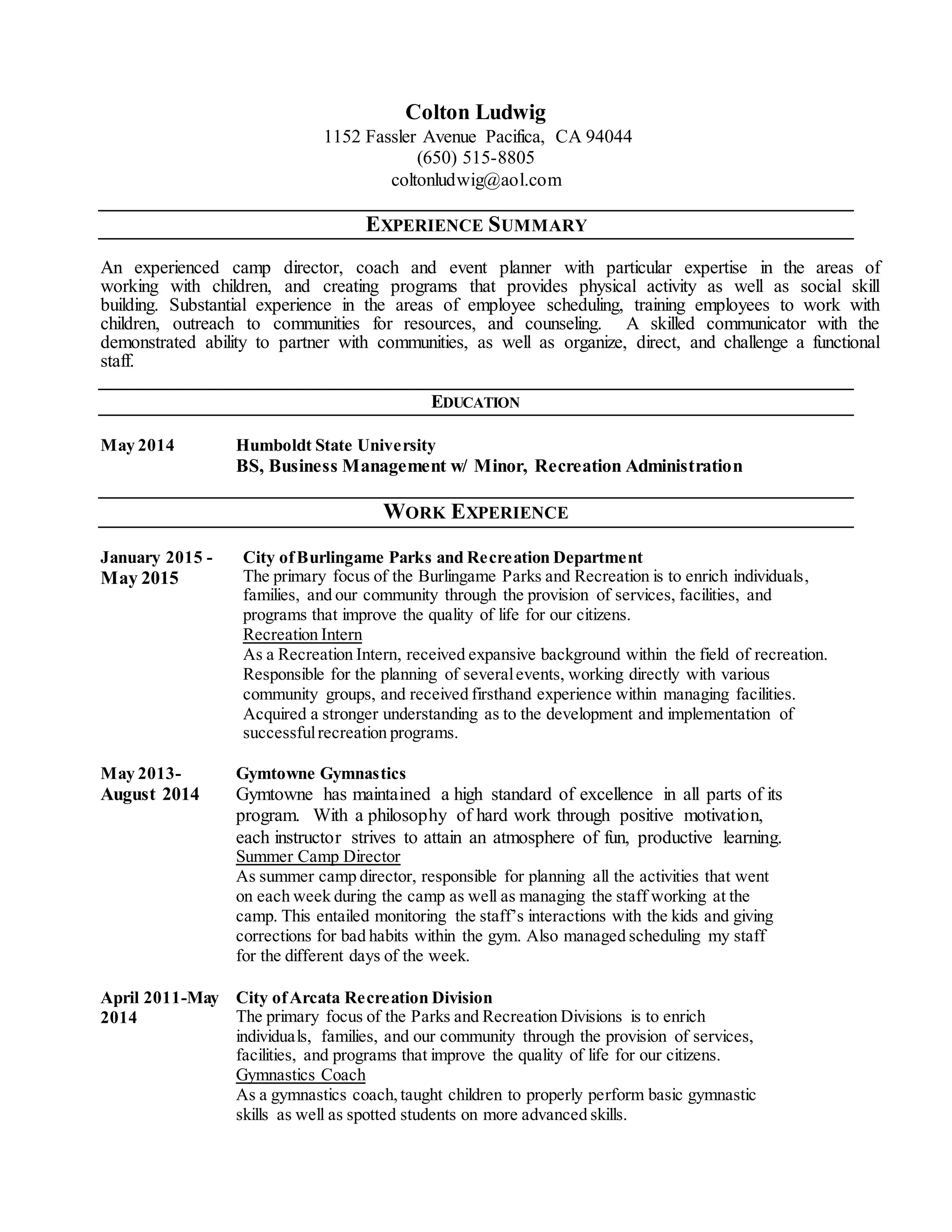Colton Ludwig ResumeV3 | DOCX