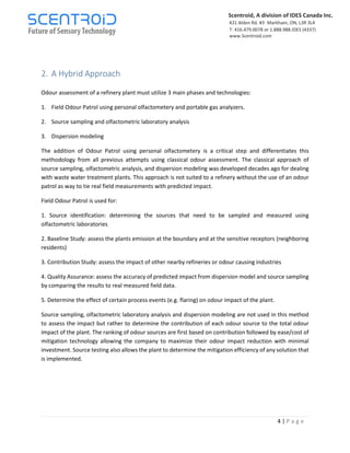 Odour Assessment Methodology for Petrochemical Industry. | PDF