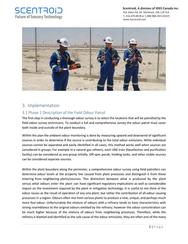 Odour Assessment Methodology for Petrochemical Industry. | PDF