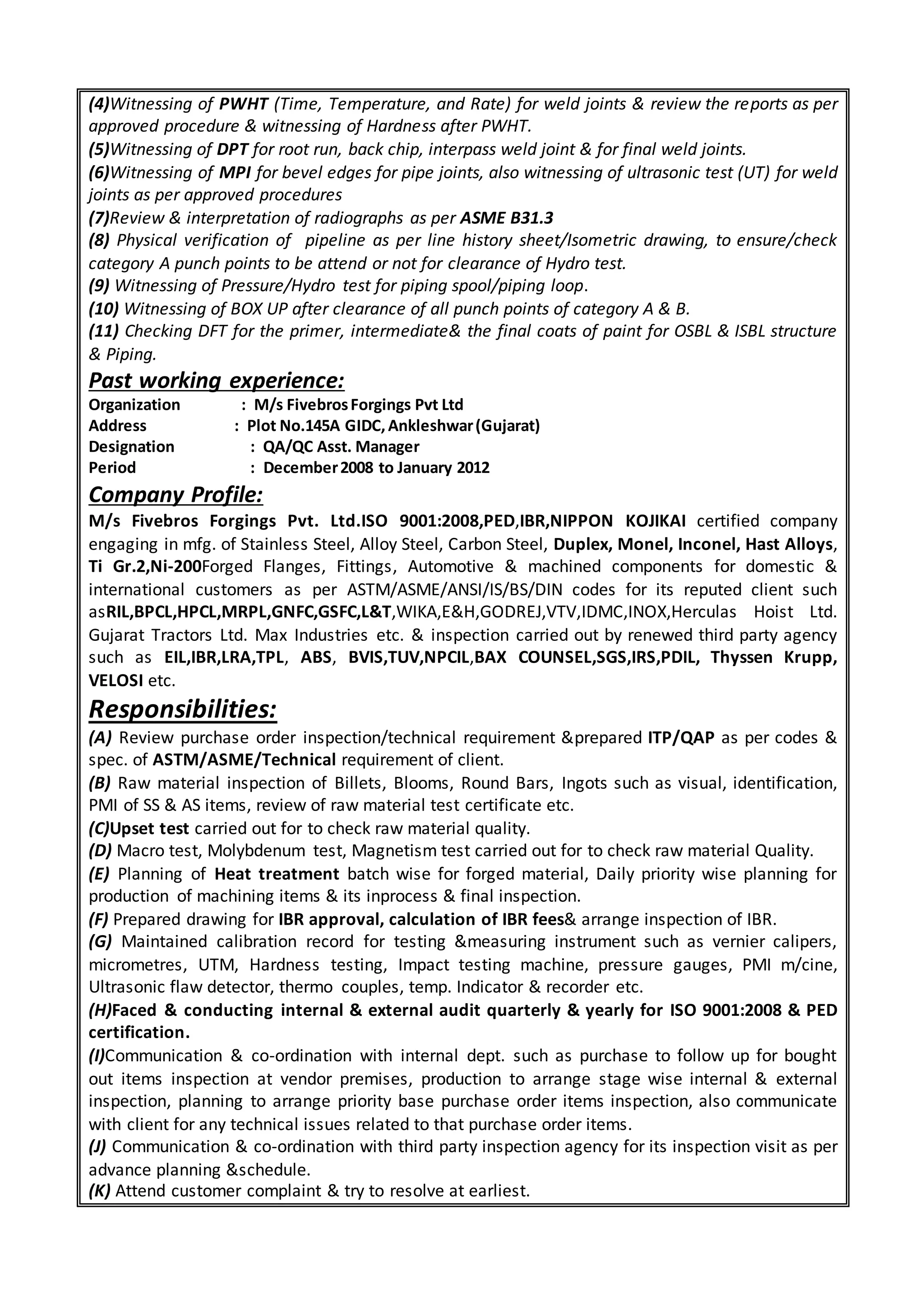 RESUME MAHESH M RAVAL | DOCX