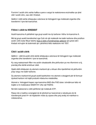Cikli i Krebsit | DOCX