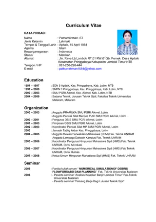 Curiculum Vitae. | PDF