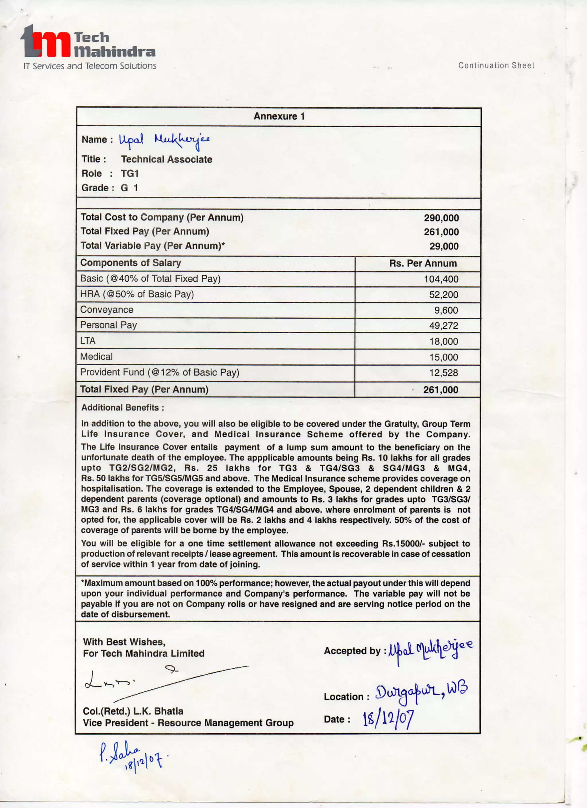 Tech_Mahindra_Joining_Letter | PDF