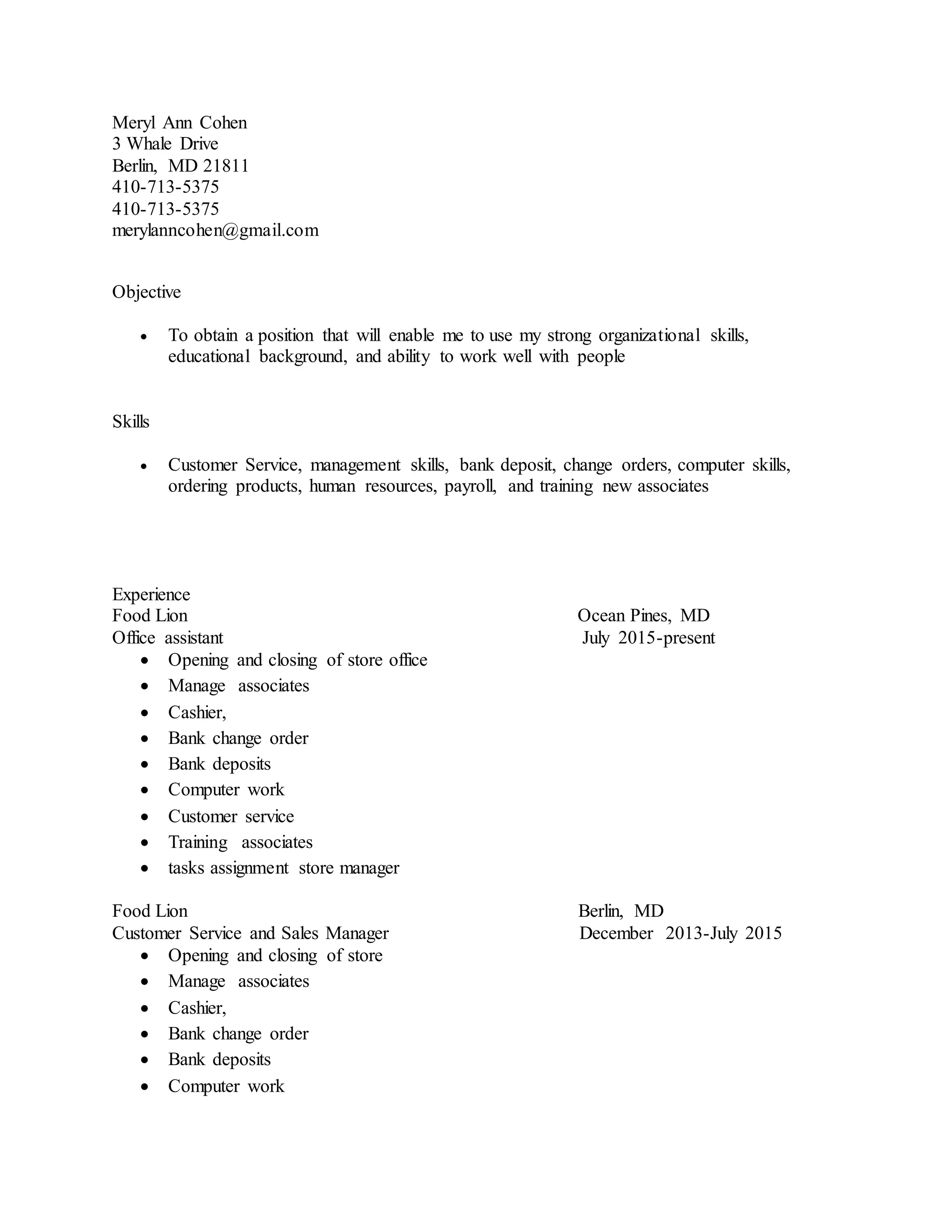 Meryl Ann Cohen | DOCX