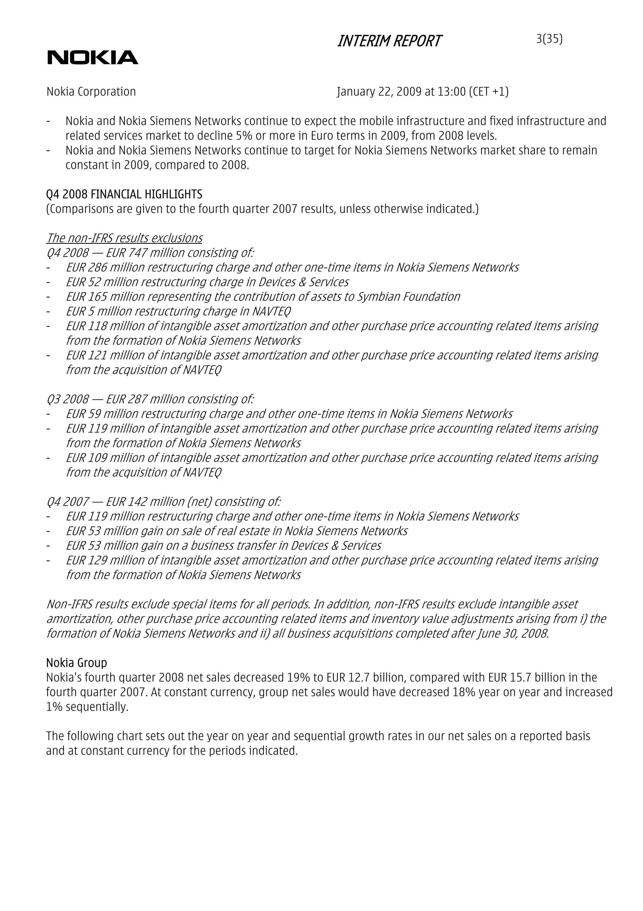 Nokia Q4 2008 earnings report | PDF