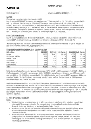 Nokia Q4 2008 earnings report | PDF