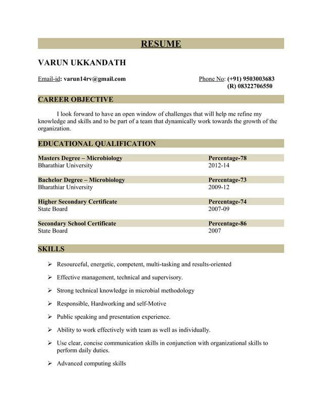 Resume – Varun | PDF