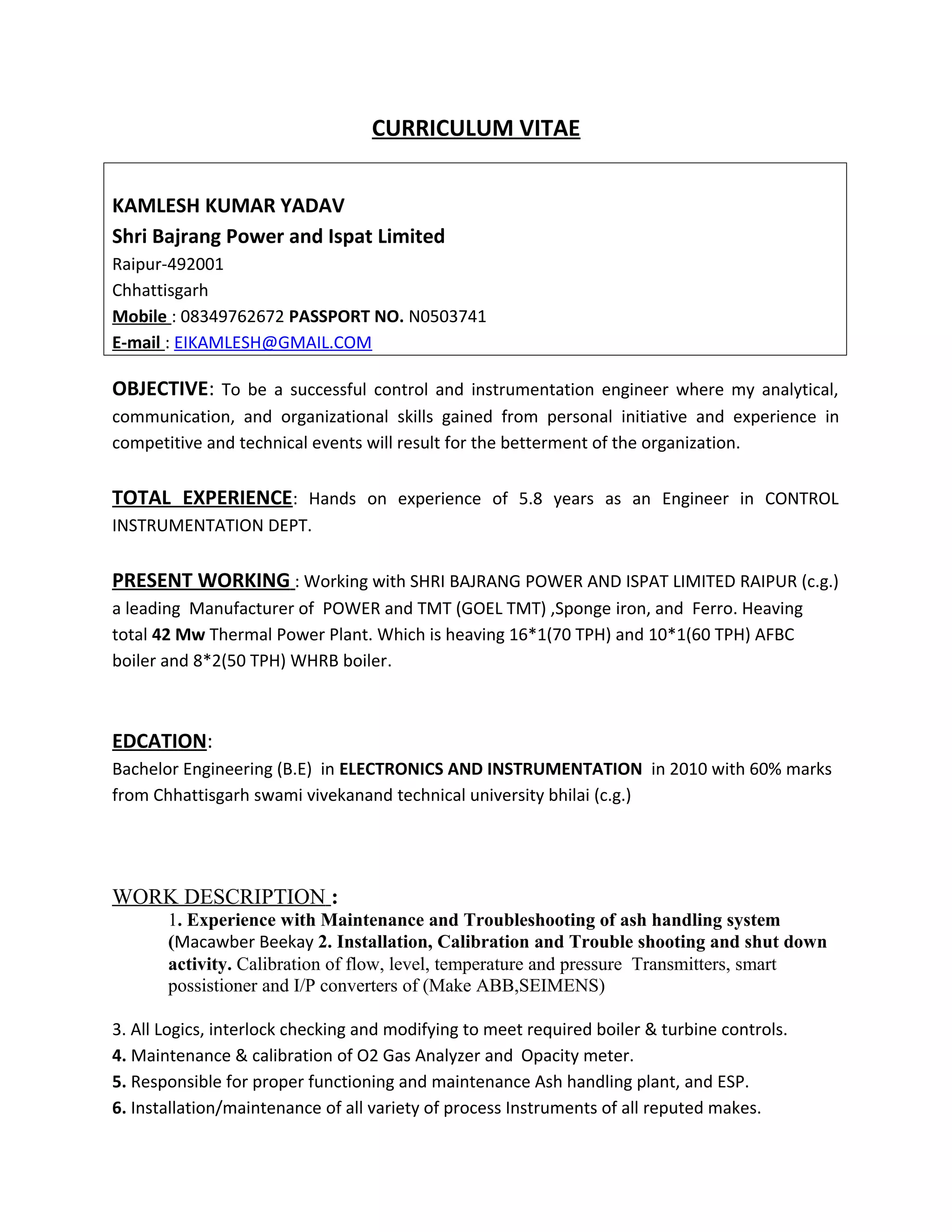 KAMLESH KUMAR YADAV | DOC