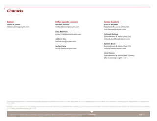 PwC Sports Outlook 2014 | PDF