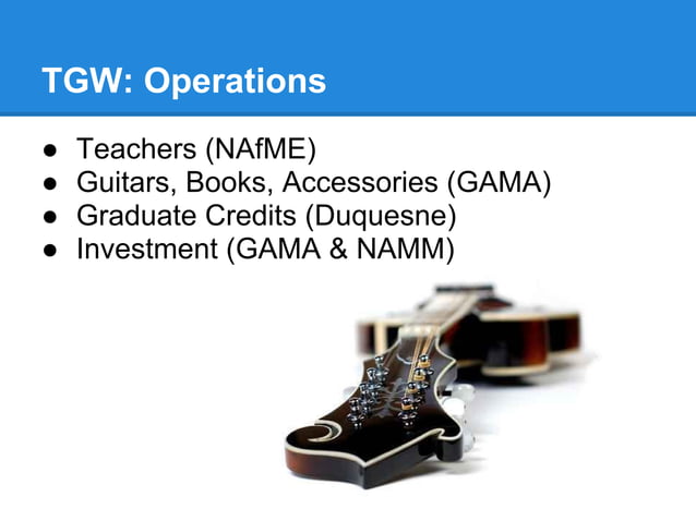 TGW presentation II | PPT