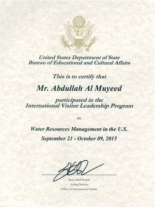 IVLP certificate_US state Gov | PDF