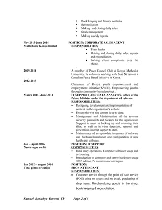 samuelomweriCV 2016 | DOC