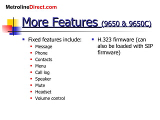 Avaya 9650 & 9650C IP Telephones | PPT