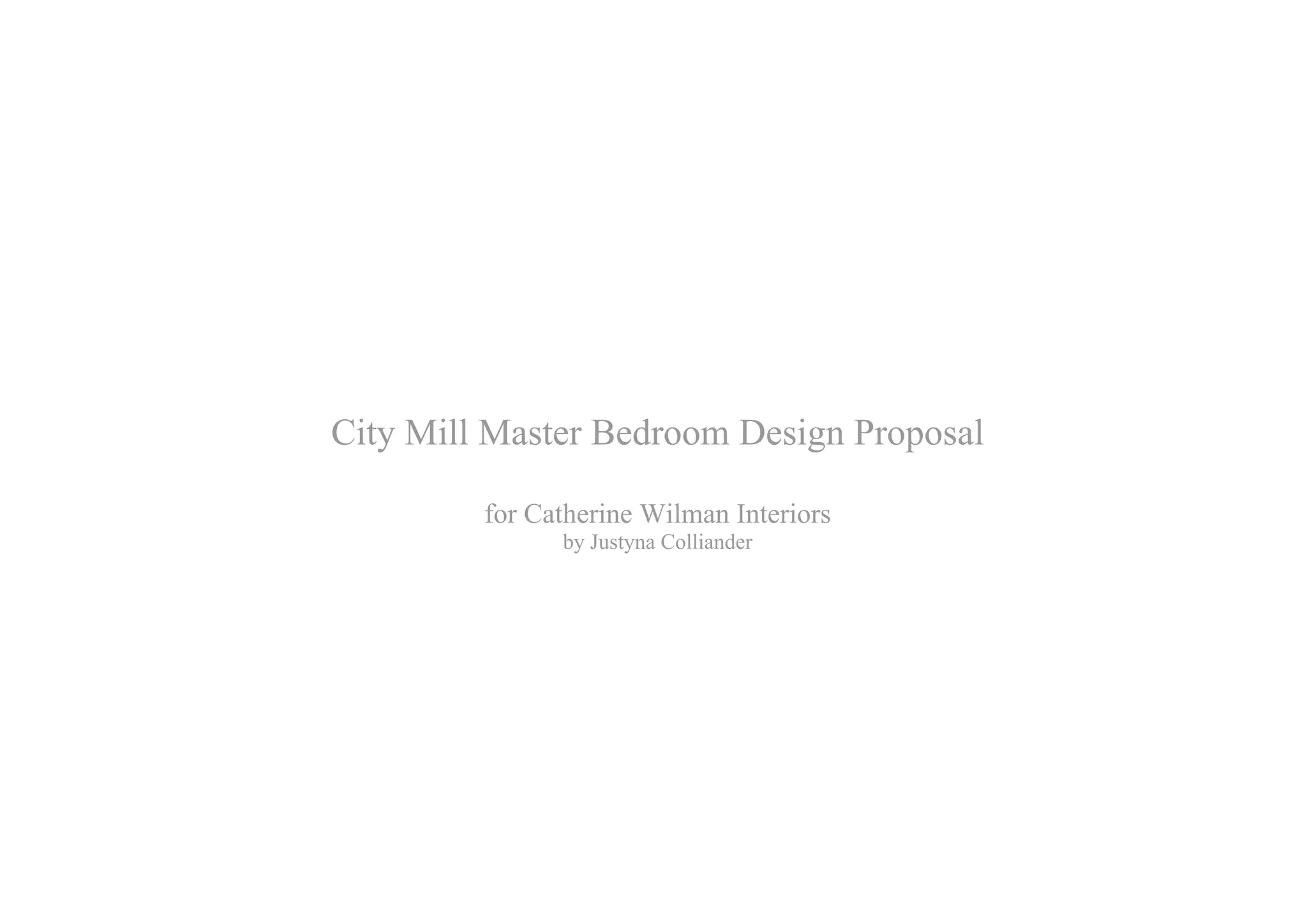J Colliander Bedroom Concept for CWI | PDF