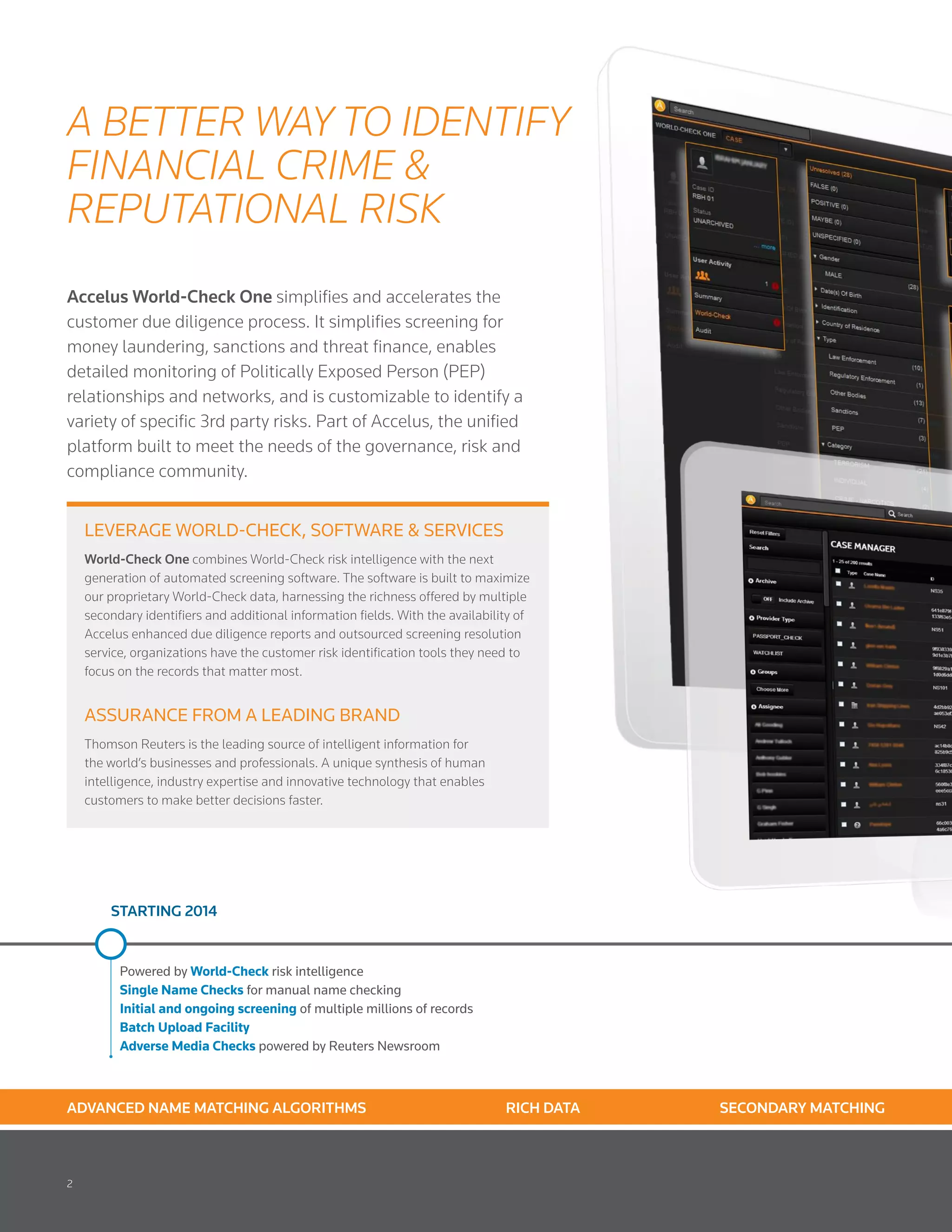 World-Check One Brochure | PDF