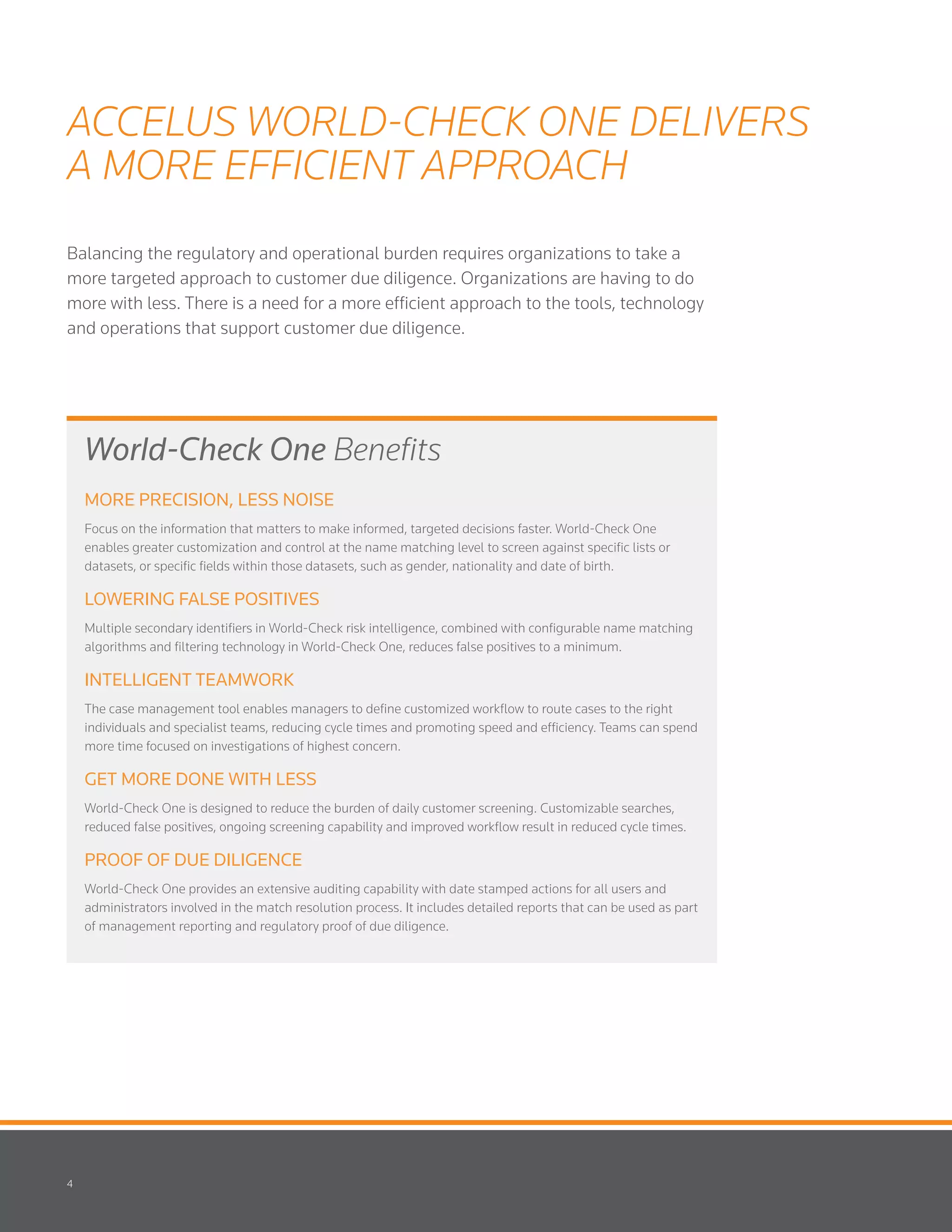 World-Check One Brochure | PDF