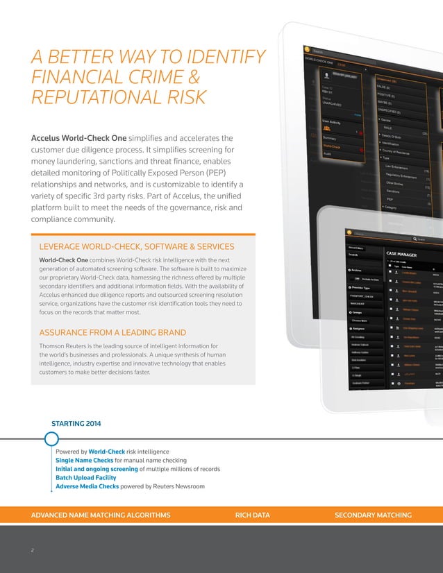 World-Check One Brochure | PDF | Business | Business and Finance