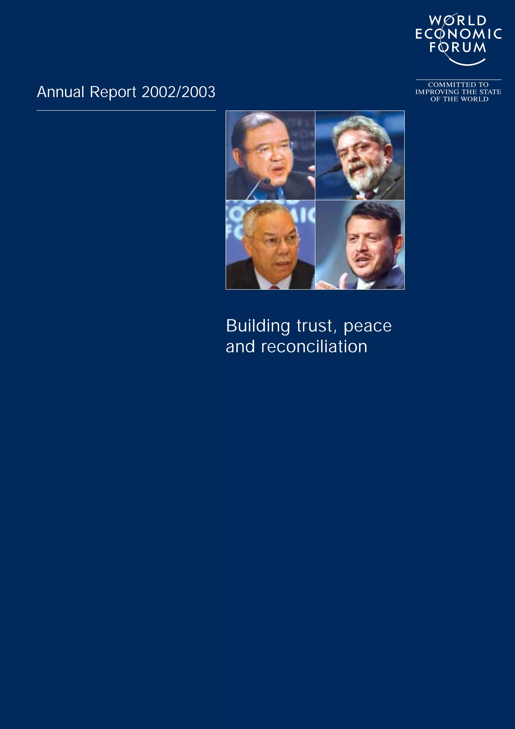 world economic forum Annual Report 2002/2003 | PDF