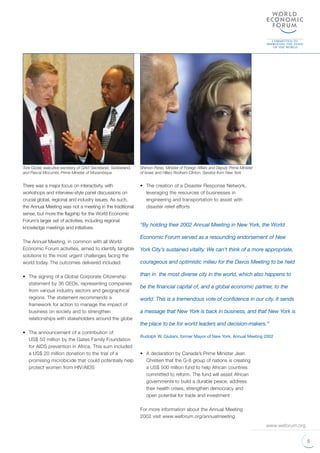 world economic forum Annual Report 2001/2002 | PDF