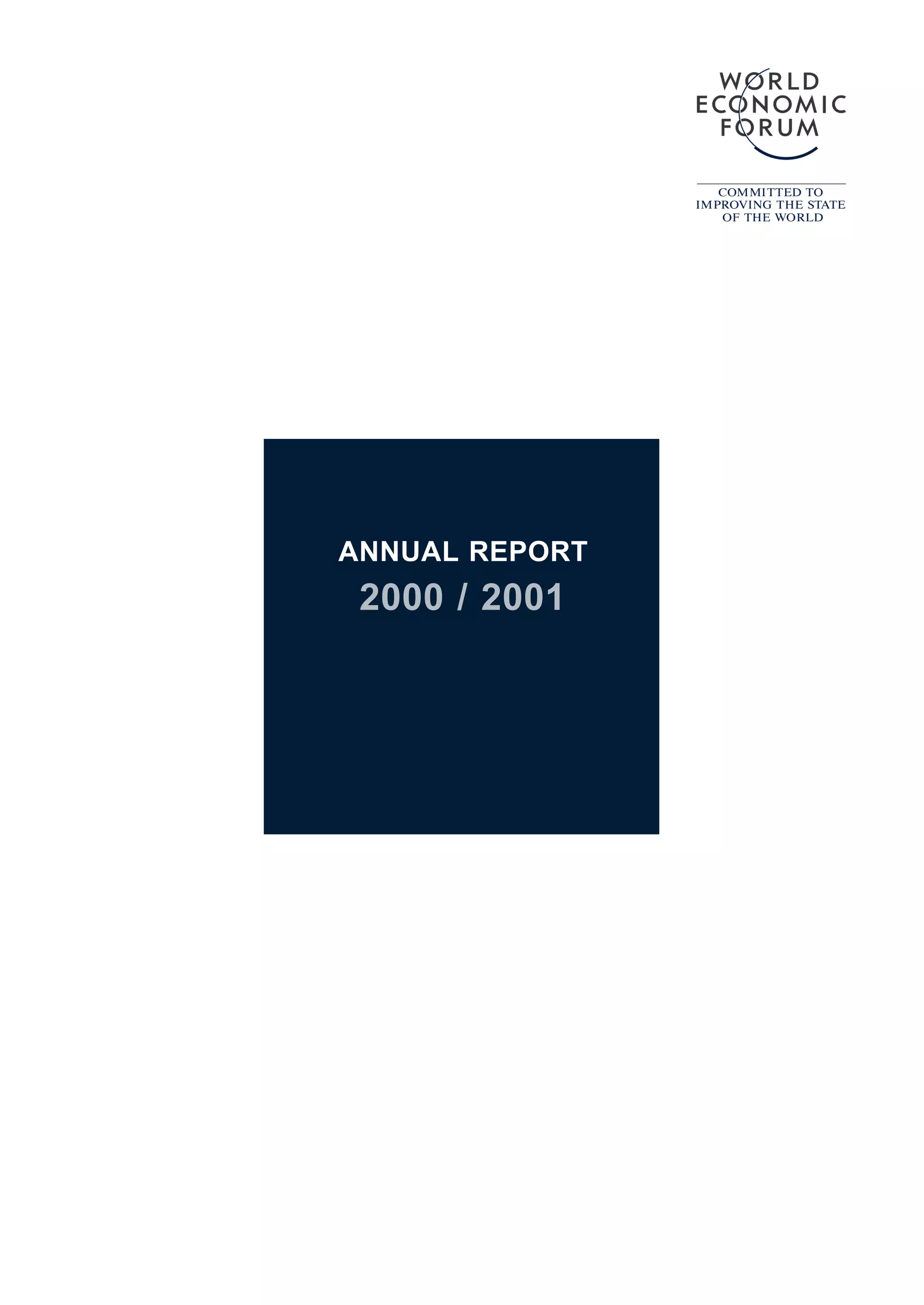 world economic forum Annual Report 2001 | PDF