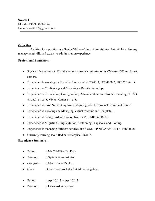 swathi_Resume | PDF