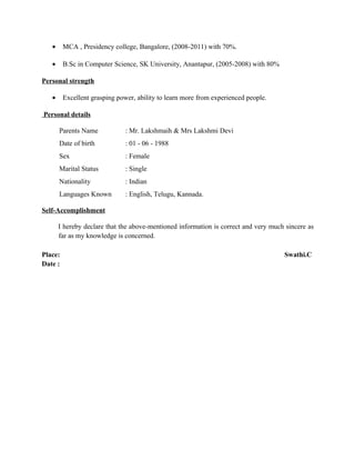 swathi_Resume | PDF